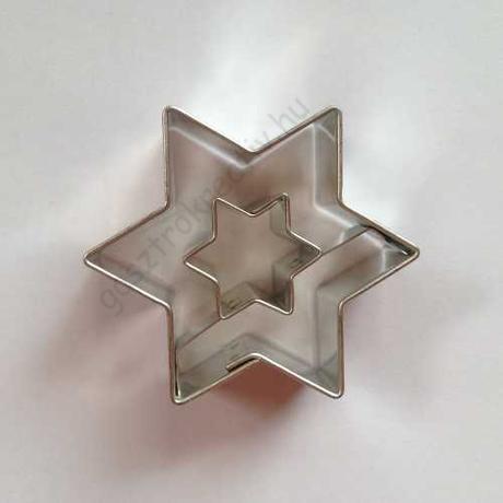 Linzer kiszúró csillag csillag középpel 4,5 cm - linzer felső - 550 ...